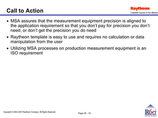 Measure System analysis and Gauge repeatability and reproducibility ...