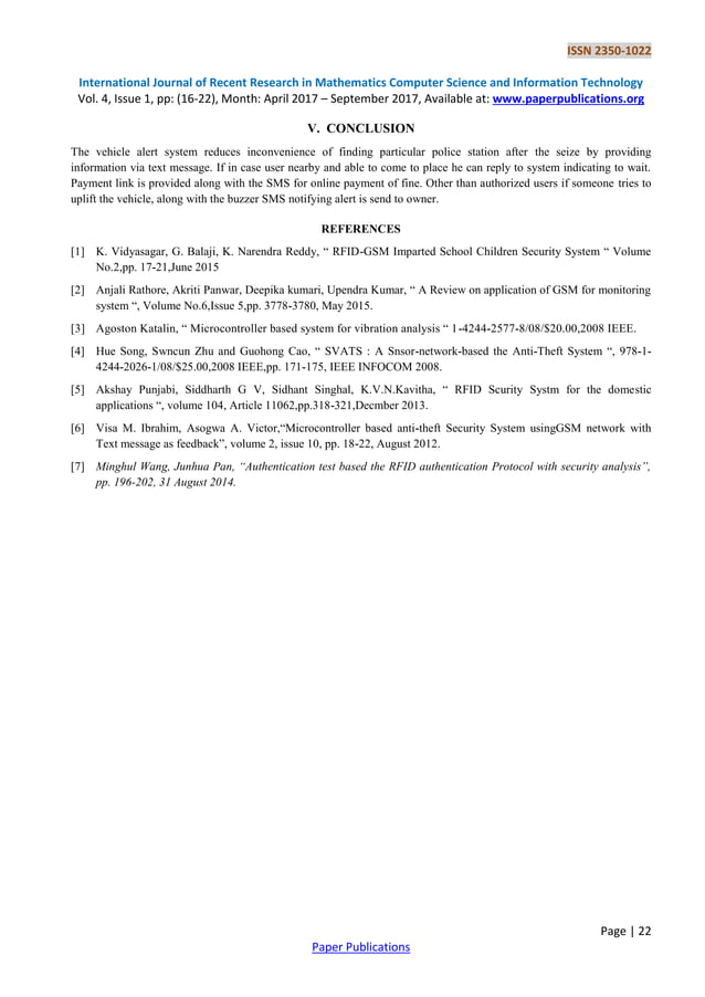 RTO-VA System: Microcontroller Based Vehicle Alert System Using RFID ...