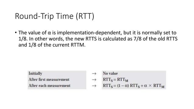 RTO Calculation (1)(1)(1).pptx | Computer Networking | Computing