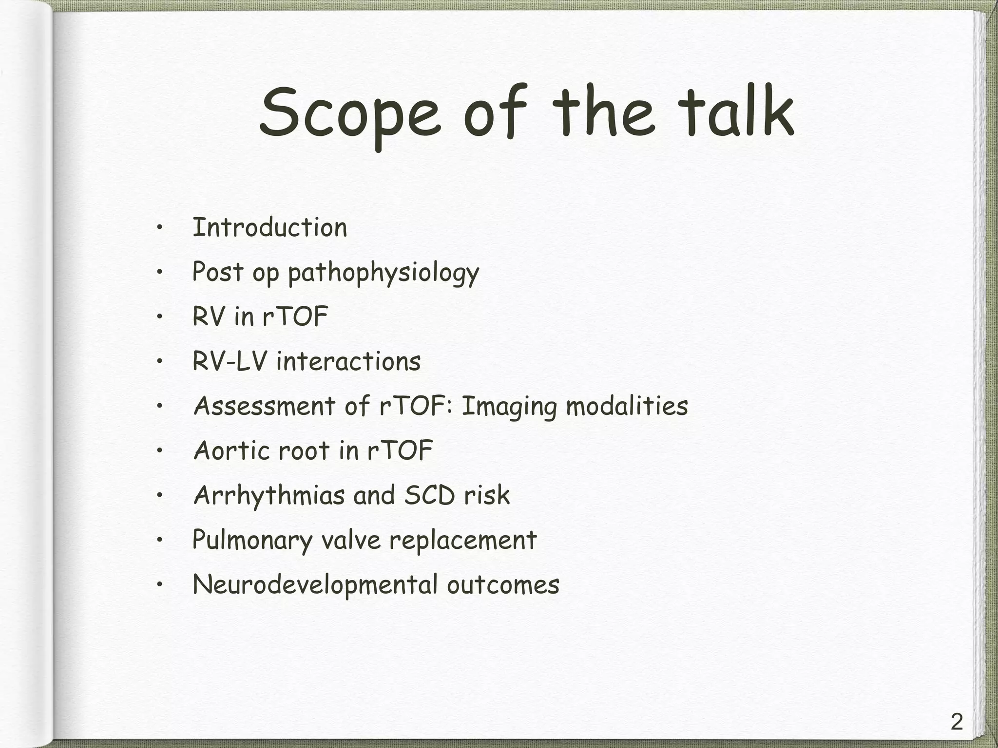 LONG TERM FOLLOW UP OF REPAIRED TETROLOGY OF FALLOT (TOF/ ICR) | PPT