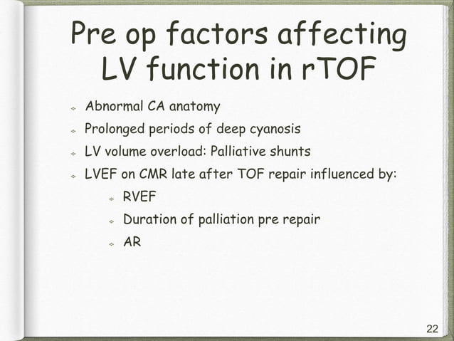 LONG TERM FOLLOW UP OF REPAIRED TETROLOGY OF FALLOT (TOF/ ICR) | PPT