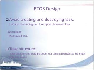 REAL TIME OPERATING SYSTEM | PPTX