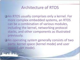 REAL TIME OPERATING SYSTEM | PPTX