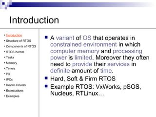 Real Time Operating Systems | PPT