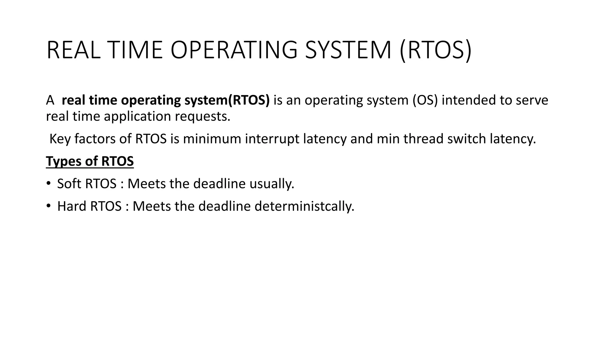 Real Time Operating System | PPT