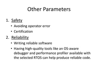 How to choose an RTOS? | PPTX | Operating Systems | Computer Software ...