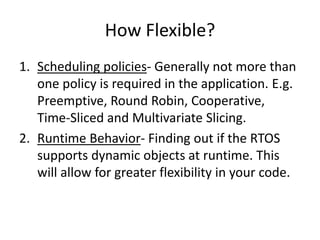 How to choose an RTOS? | PPTX | Operating Systems | Computer Software ...
