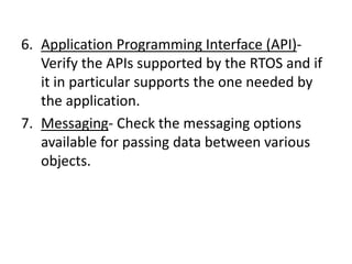 How to choose an RTOS? | PPTX | Operating Systems | Computer Software and Applications