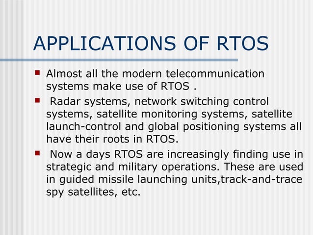 Real Time Operating System | PPT