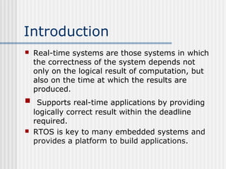 Real Time Operating System | PPT