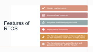 RTOS | PPTX | Operating Systems | Computer Software and Applications