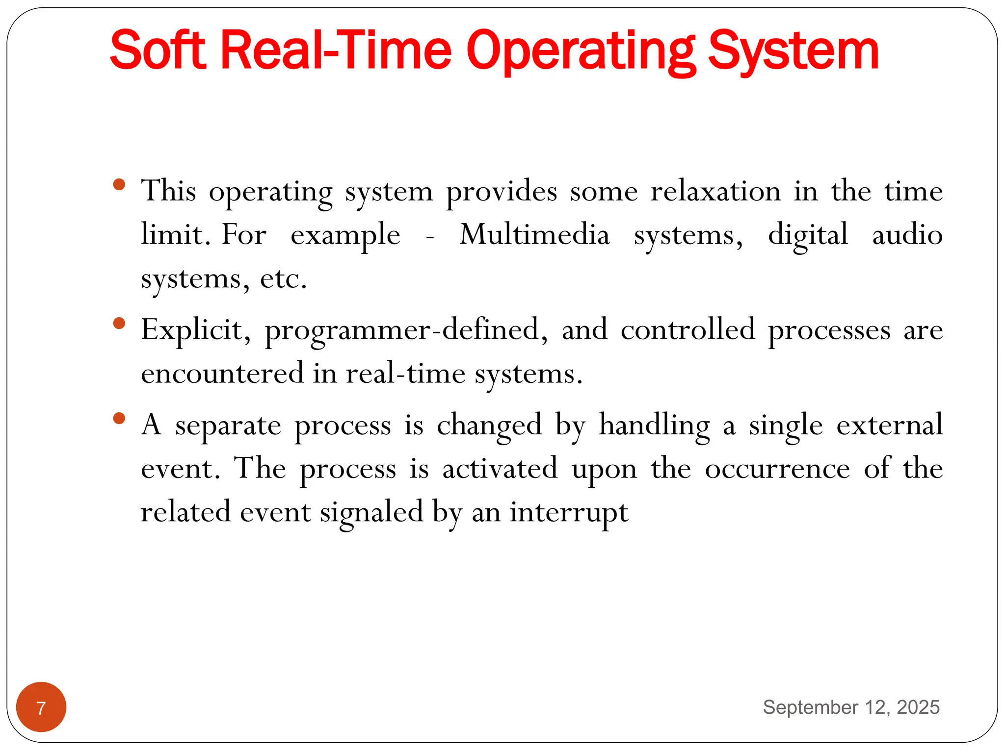 Introduction to Real Time Operating Systems(RTOS) | PPT