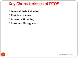 Introduction to Real Time Operating Systems(RTOS) | PPT
