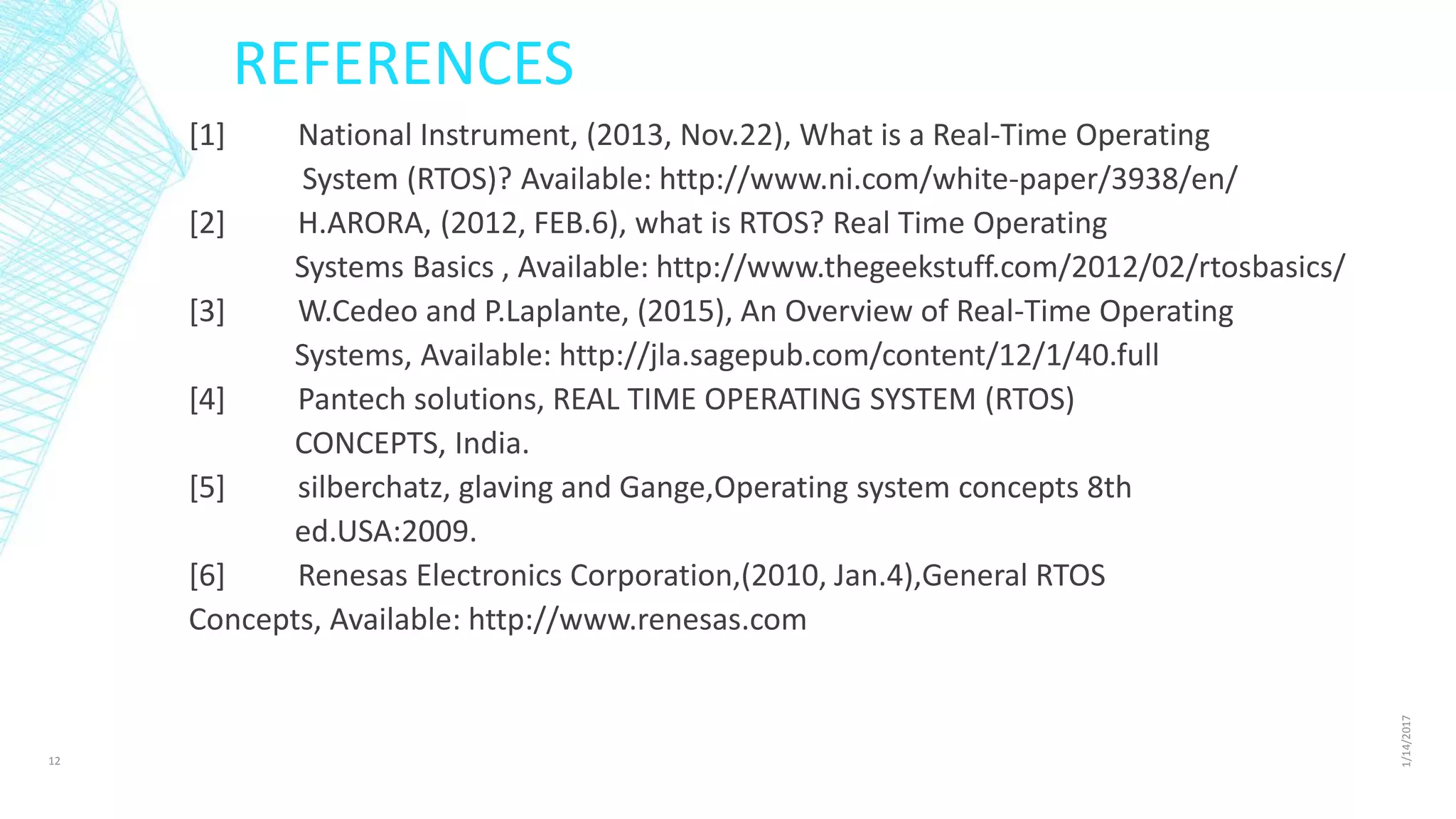 RTOS- Real Time Operating Systems | PPT RTOS- Real Time Operating Systems | PPT