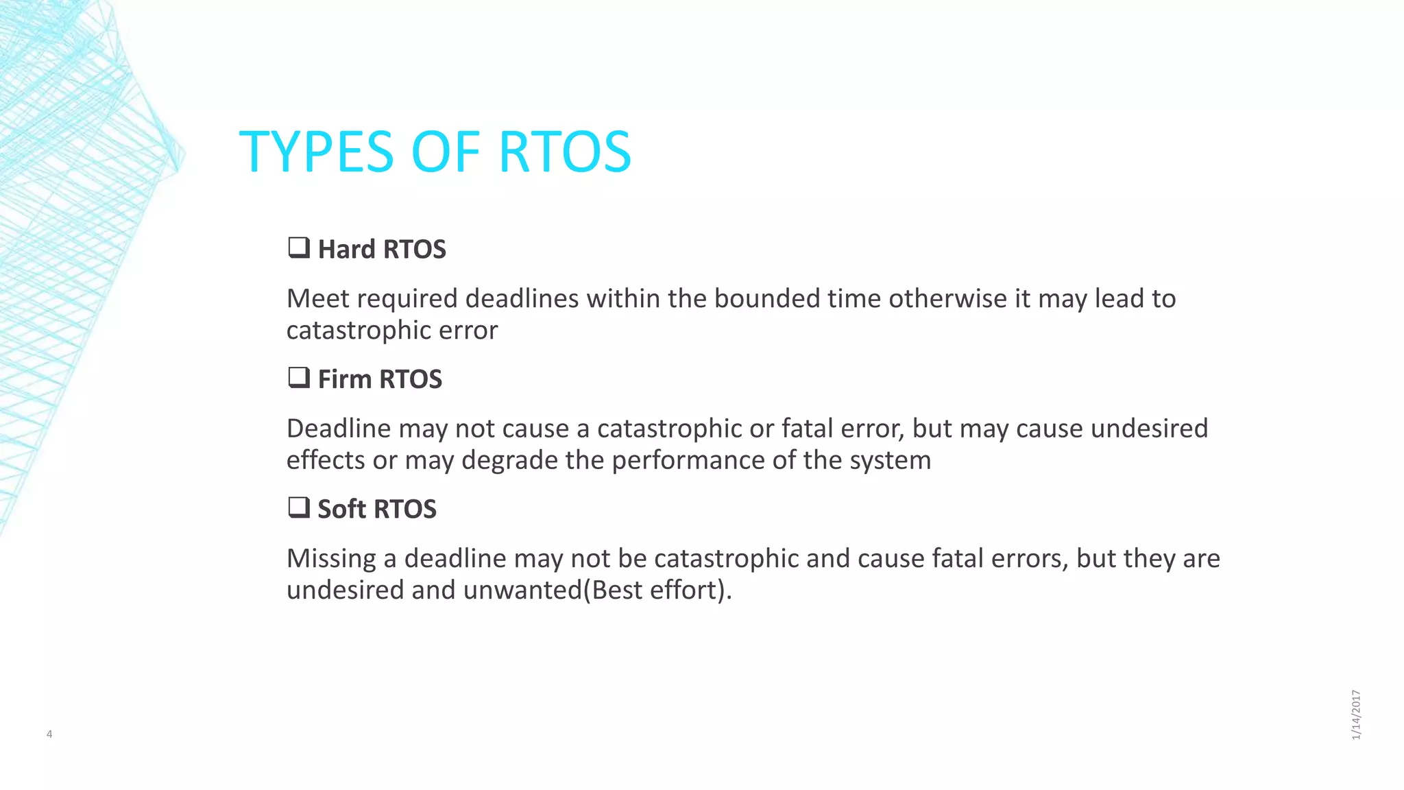RTOS- Real Time Operating Systems | PPTX