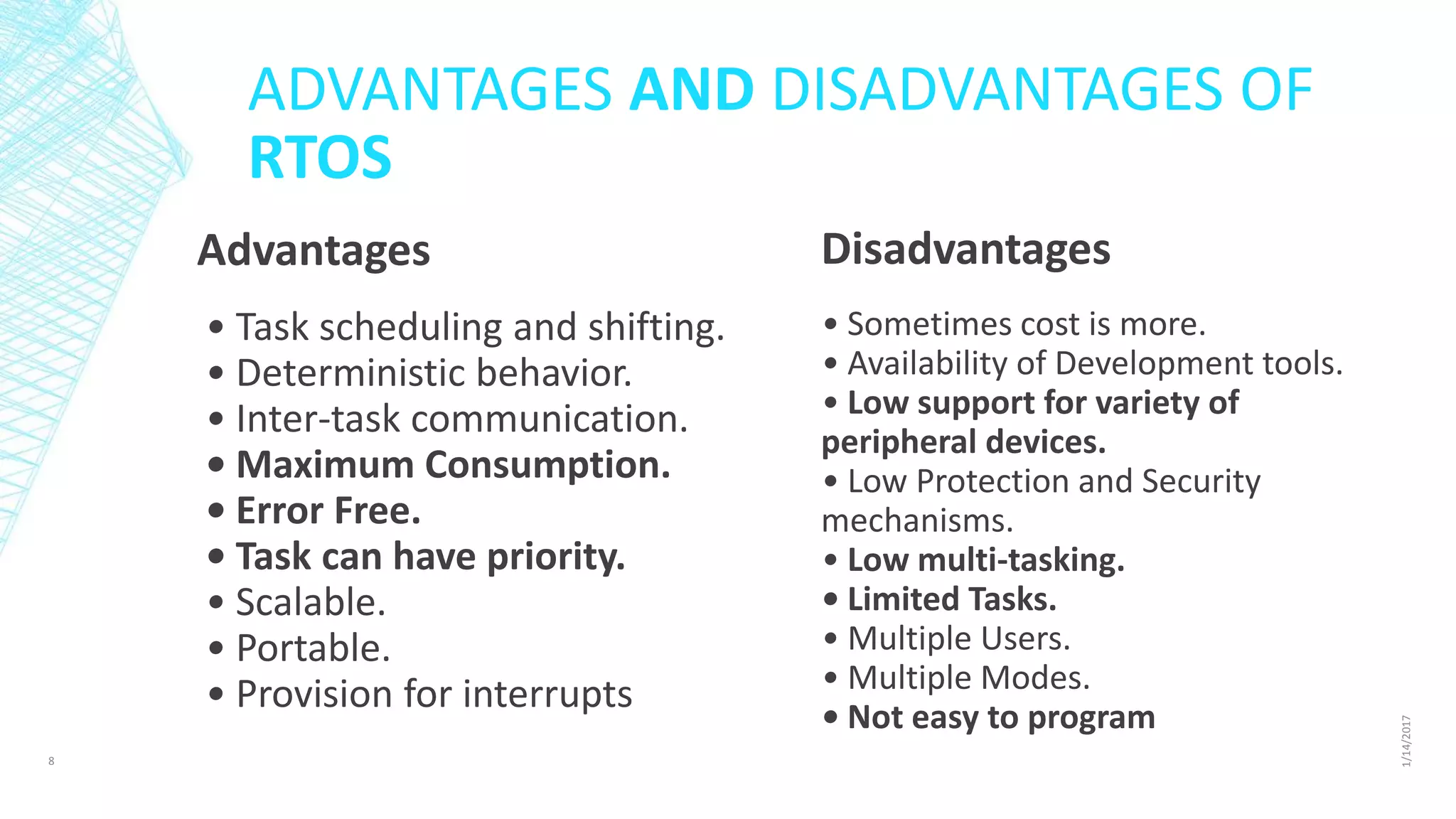 RTOS- Real Time Operating Systems | PPTX