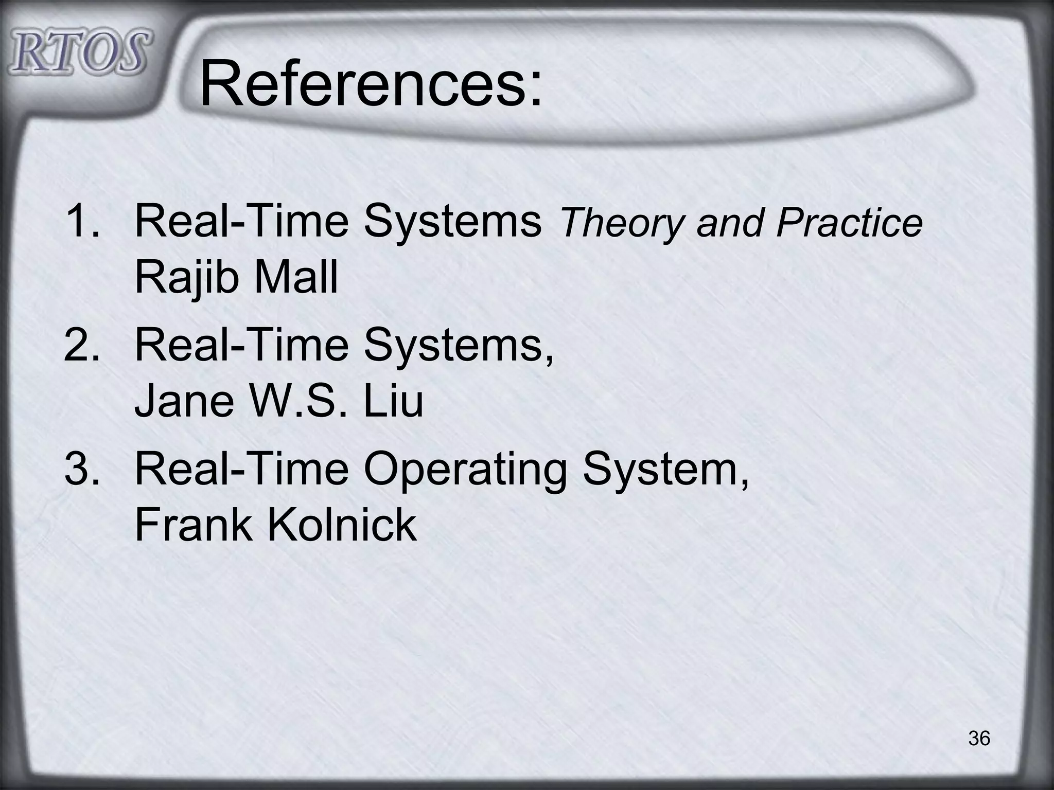Real-Time Operating Systems | PPT