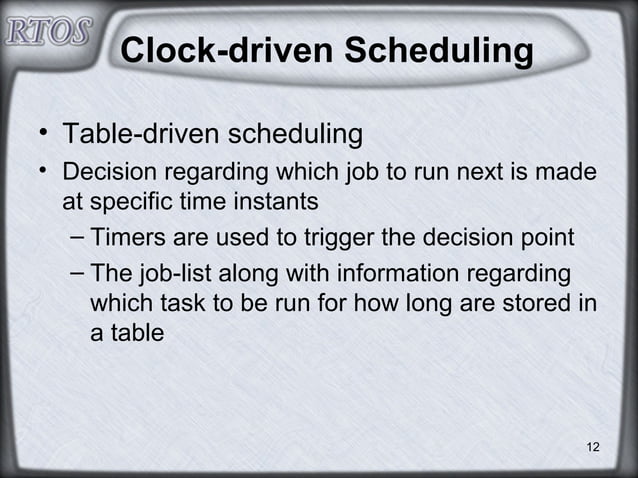 Real-Time Operating Systems | PPT