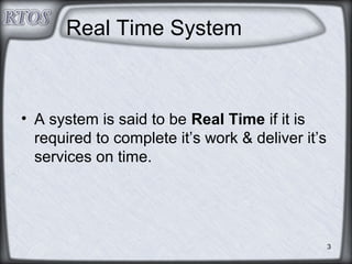 Real-Time Operating Systems | PPT