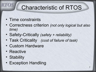 Real-Time Operating Systems | PPT