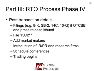 SC Capital Partners RTO | PPT