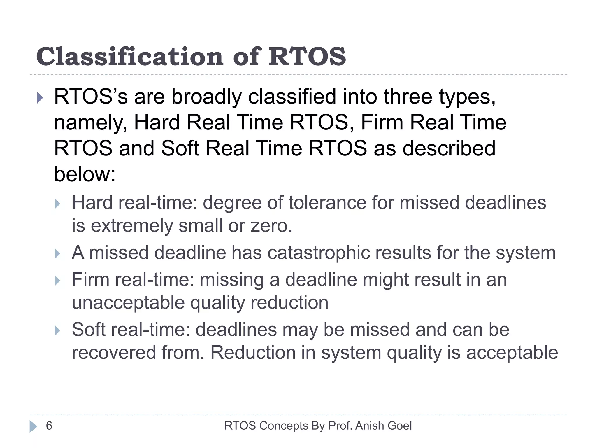Rtos Concepts Pptx Operating Systems Computer Software And Applications