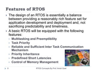 Rtos concepts | PPTX
