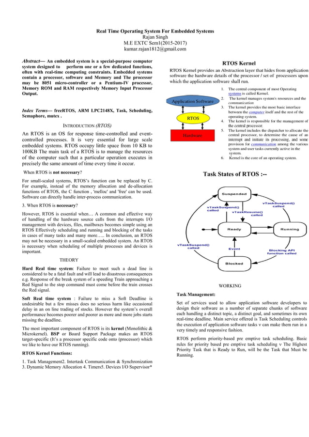 RTOS implementation | PDF