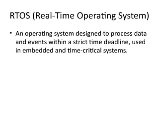 Real Time Operating Systems Basic Definitions | PPTX