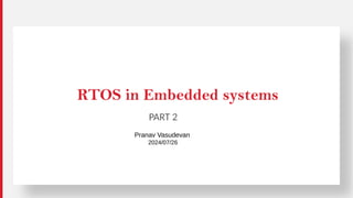 RTOS for Embedded systems and scheduling mechanisms | PPTX | Operating Systems | Computer ...