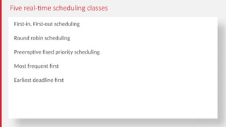 RTOS for Embedded systems and scheduling mechanisms | PPTX