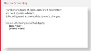 RTOS for Embedded systems and scheduling mechanisms | PPTX