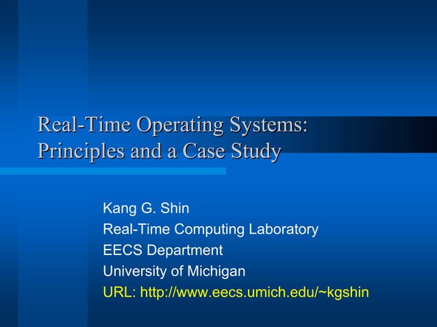 Rtos princples adn case study | PPT