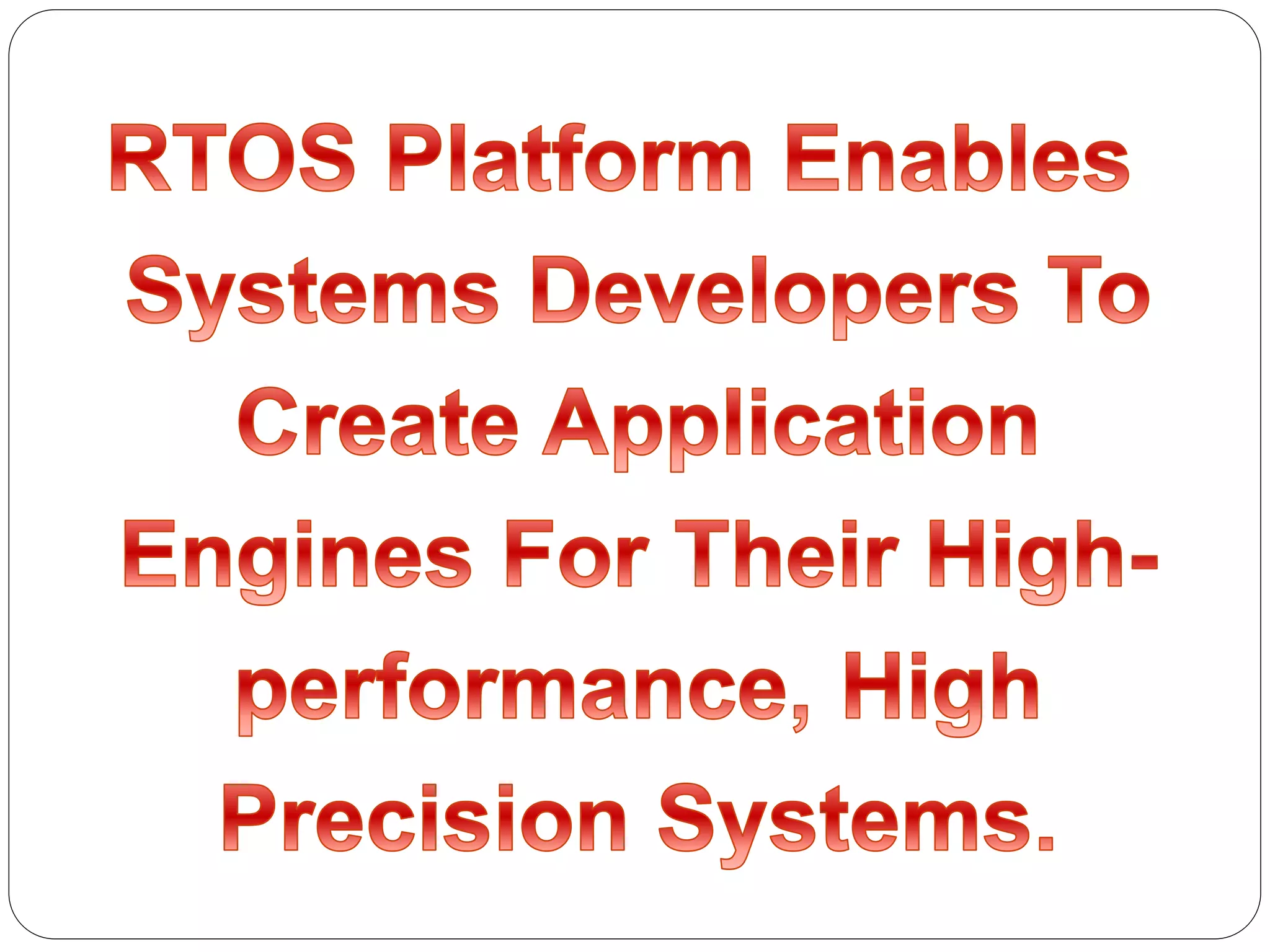 RTOS Real-Time Opertaing System | PPT