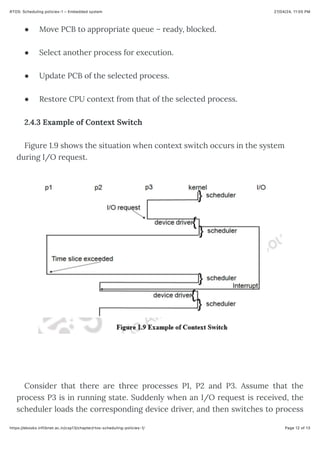 RTOS: Scheduling policies-1 – Embedded system.pdf | Operating Systems | Computer Software and ...