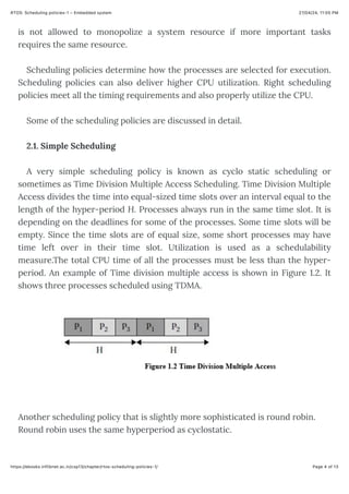 RTOS: Scheduling policies-1 – Embedded system.pdf | Operating Systems | Computer Software and ...
