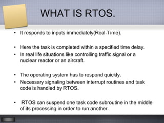 Rtos ss | PDF | Operating Systems | Computer Software and Applications