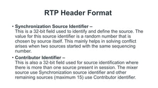 Real Time Transport Protocol | PPTX