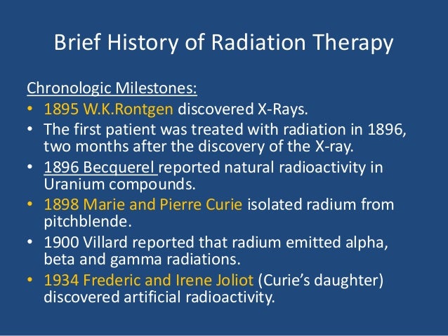 Radiotherapy : Past Present Future KMIO 2015
