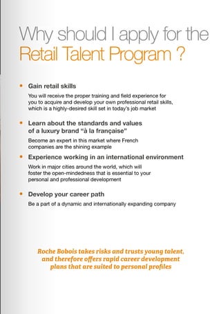 Roche Bobois Retail Talent Program | PDF