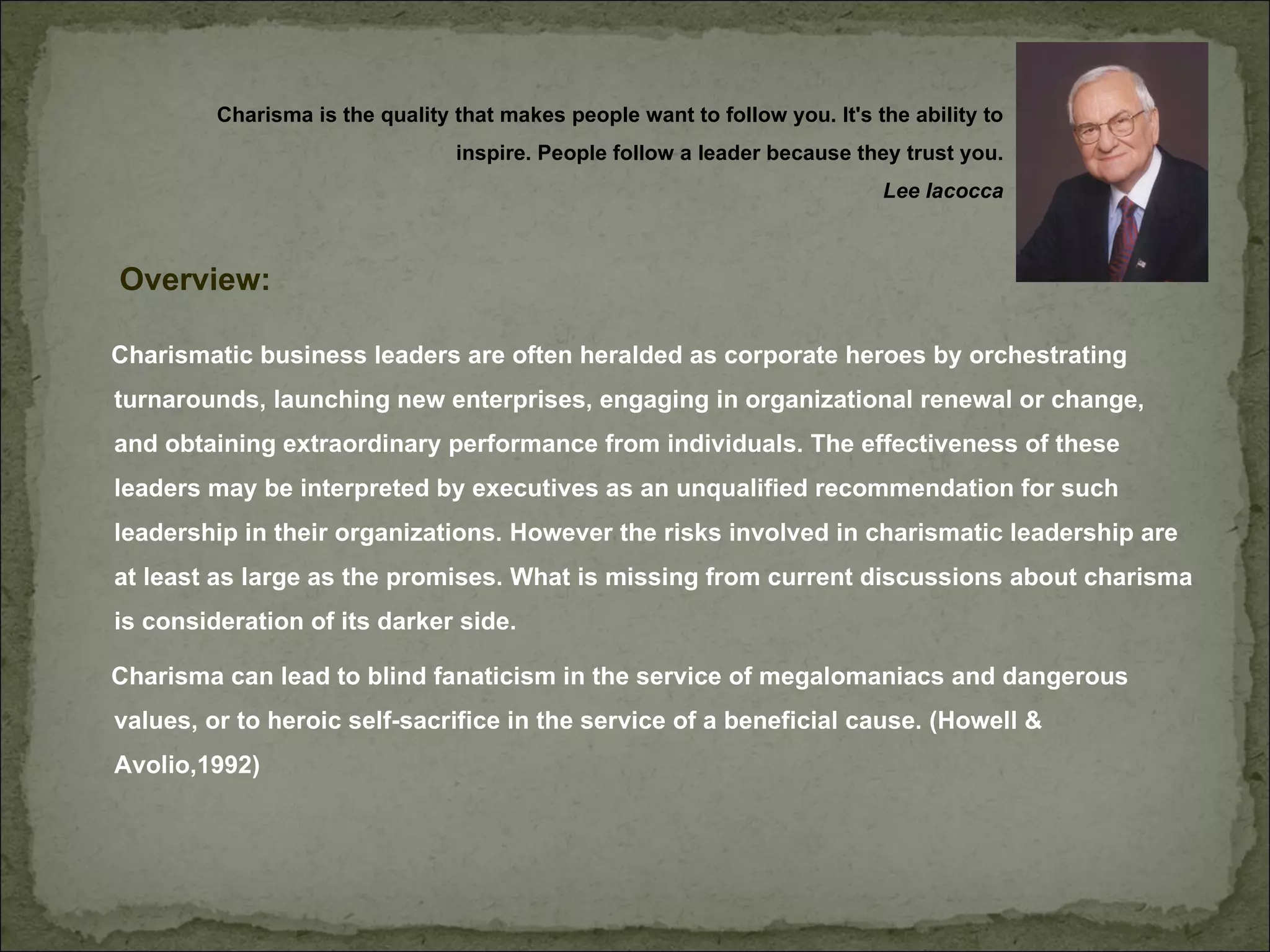 CHARASMATIC LEADERS: Ethical vs Unethical Leadership | PPT