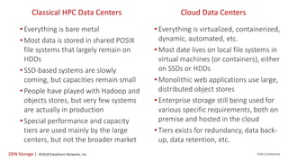 Long Live Posix - HPC Storage and the HPC Datacenter | PDF