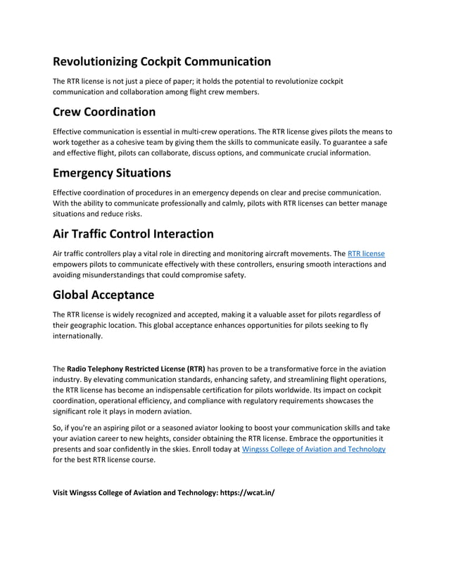 RTR license blog | PDF
