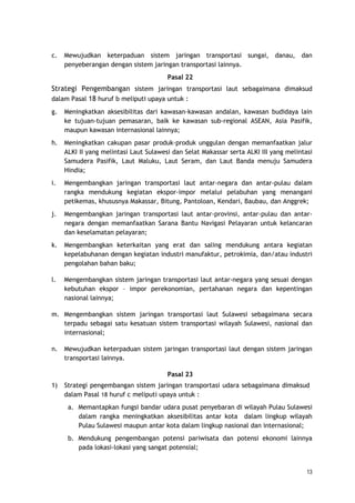 Rencana Tata Ruang Pulau Sulawesi | PDF