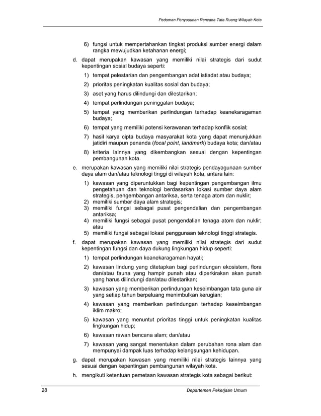 Pedoman Penyusunan Rencana Tata Ruang Wilayah Rtrw Kota Pdf