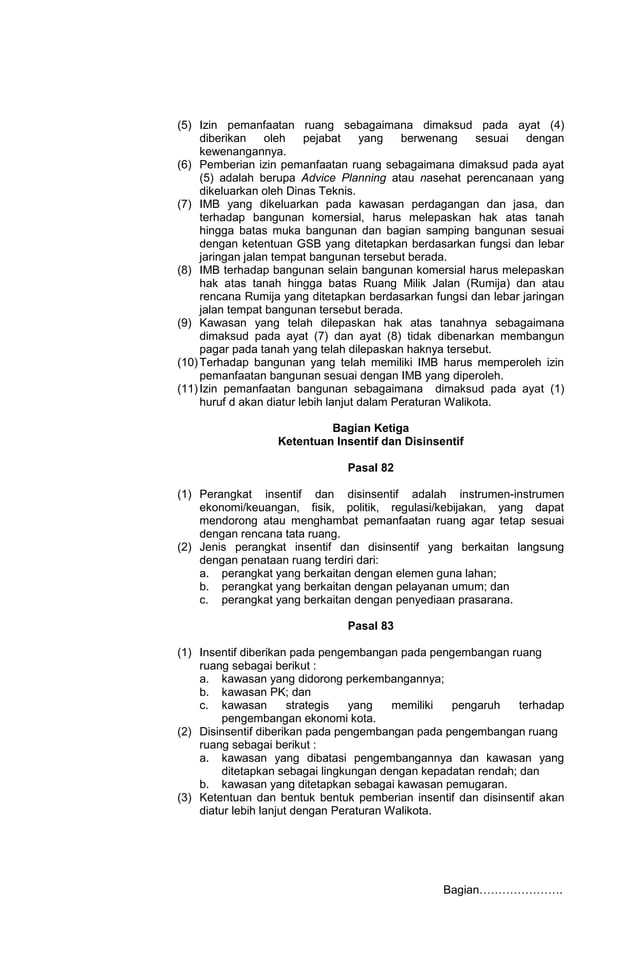 Rencana Tata Ruang Wilayah Kota Banda Aceh, NAD | PDF