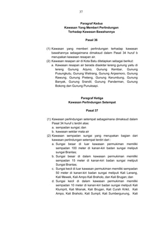 Rencana Tata Ruang Wilayah Kota Batu | PDF