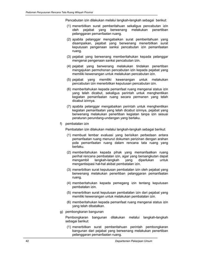 Pedoman Penyusunan Rencana Tata Ruang Wilayah Rtrw Provinsi Pdf