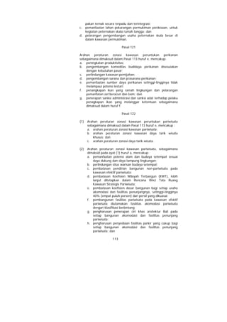 Rencana Tata Ruang Wilayah Provinsi Bali | PDF