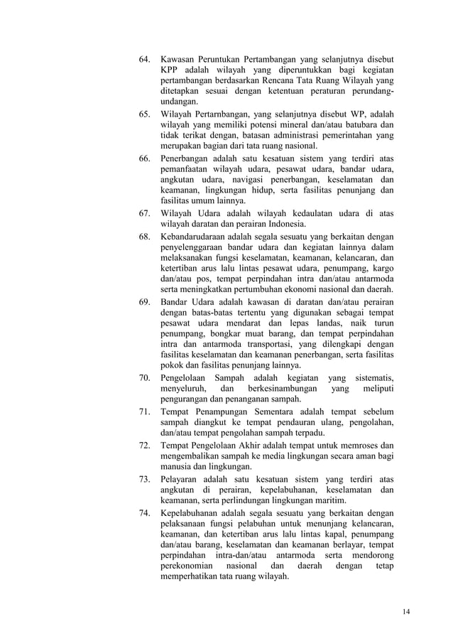 Rencana Tata Ruang Wilayah Provinsi Lampung | PDF